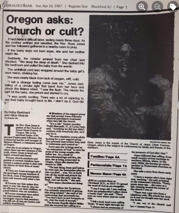 The Perfect Church – The Cult in Oregon, Illinois